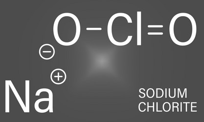 Websodium chlorite chemical structuref Royalty Free Vector