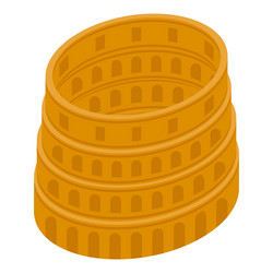 Travel amphitheater icon isometric city Royalty Free Vector