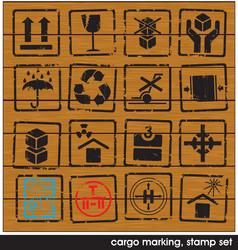 Cargo marking icons Royalty Free Vector Image - VectorStock