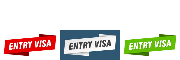 Visa application ribbon application isolated Vector Image