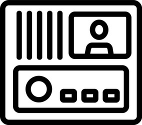 White security system control panel with display Vector Image