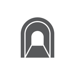 Tunnel icon symbol isolated on white background Vector Image