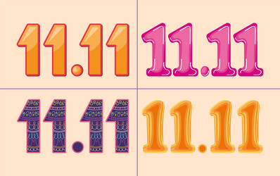 Pink 11 numbers Royalty Free Vector Image - VectorStock
