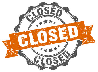 Closed for maintenance sign or stamp Royalty Free Vector