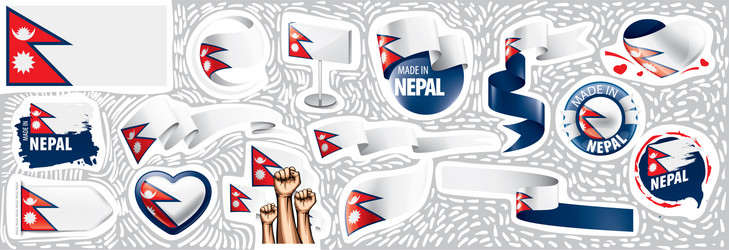 Nepal hand drawn cartoon doodles Royalty Free Vector Image