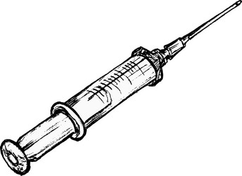 Syringe drawing isolated design Royalty Free Vector Image