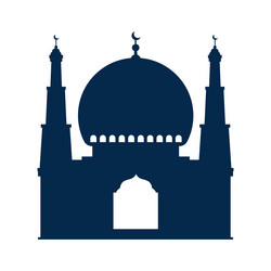 Blue muslim necklace Royalty Free Vector Image