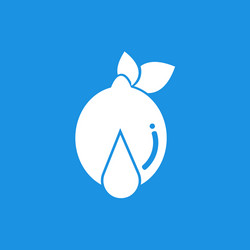 Water drop lemon logo design template Royalty Free Vector