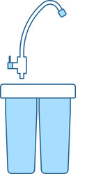 Filtration water filter cartoon Royalty Free Vector Image