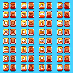 Game match icon character set in different colors Vector Image