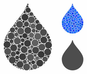 Drop composition of dots Royalty Free Vector Image