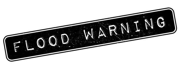 Flood warning rubber stamp Royalty Free Vector Image
