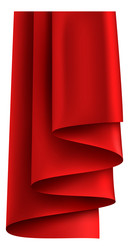 Cloth red banner 3d realistic Royalty Free Vector Image