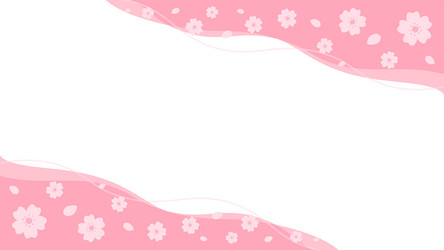 Japanese cherry blossom abstract border template Vector Image