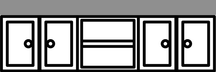 Kitchen shelving wooden icon Royalty Free Vector Image