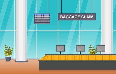 Airport airplane terminal gate conveyor arrival Vector Image