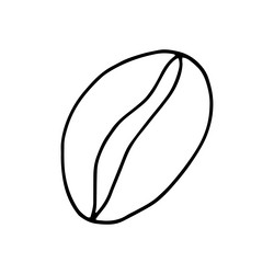 Coffee bean hand drawn in doodle style suitable Vector Image