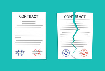 Businessmen broken contract relationship Vector Image