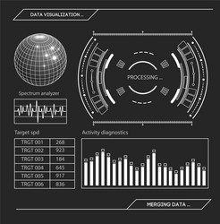 Hud target screens targeting focusing screen sci Vector Image