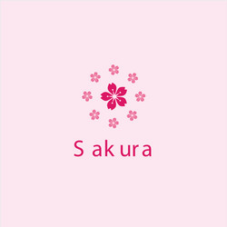 Sakura template design Royalty Free Vector Image