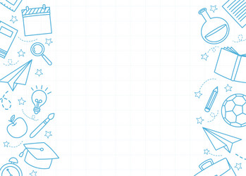 Back to school doodle style background education Vector Image