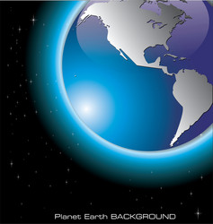 Earth in space scene Royalty Free Vector Image