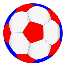 Red white and blue football with white background Vector Image