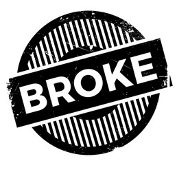 Broke rubber stamp Royalty Free Vector Image - VectorStock