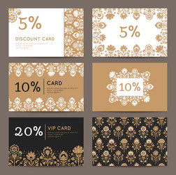 Decorative cards Royalty Free Vector Image - VectorStock