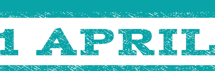 1 april watermark stamp Royalty Free Vector Image