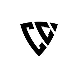 Cc logo monogram geometric modern design Vector Image