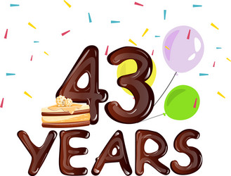 43rd Birthday Vector Images (over 120)