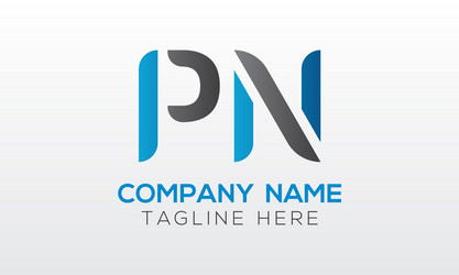 Initial pn letter logo creative typography Vector Image