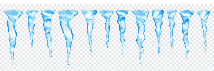 Icicles cluster isolated Royalty Free Vector Image