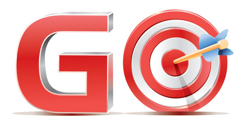 Sticker go word Royalty Free Vector Image - VectorStock