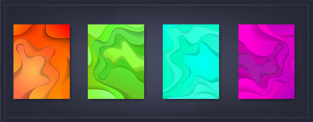 Abstract blue paper art Royalty Free Vector Image