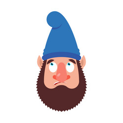 Garden gnome hat isolated cap dwarf Royalty Free Vector