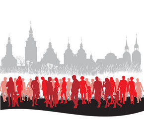 Walking Group Vector Images (over 12,000)