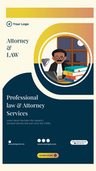 Flyer design of professional law and attorney Vector Image