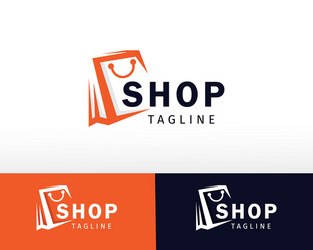 Creative shop logo set beauty color Royalty Free Vector