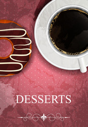 Retro vintage grunge style dessert menu Royalty Free Vector