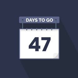 47 days left countdown for sales promotion Vector Image