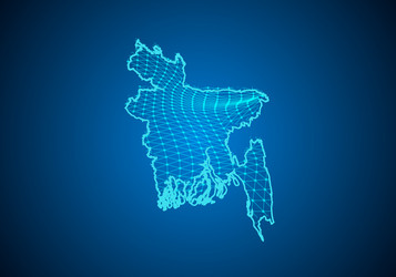 Pixel map of bangladesh dotted Royalty Free Vector Image