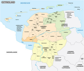 Map of juist Royalty Free Vector Image - VectorStock