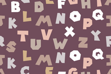 Alphabet seamless pattern background Royalty Free Vector