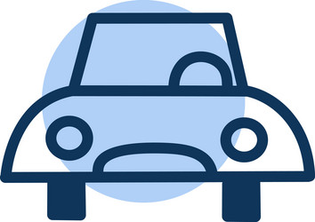 Blue car icon on white background Royalty Free Vector Image