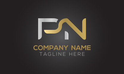 Initial pn letter logo creative typography Vector Image