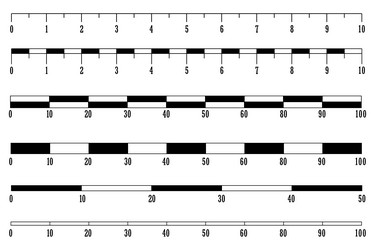 Map scales graphics measuring distance set Vector Image