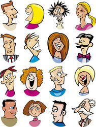 Cartoon people characters Royalty Free Vector Image