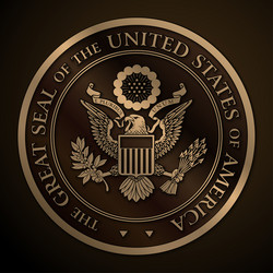 Us great seal bald eagle Royalty Free Vector Image